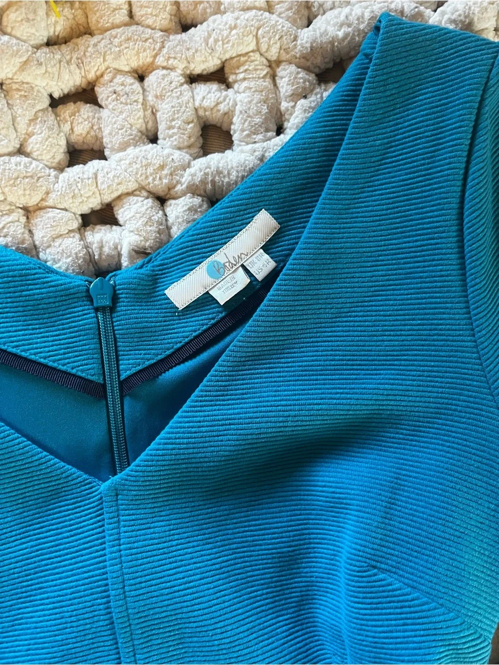 Boden | Dresses | Boden Teal Vneck Belted Sheath Dress | Poshmark